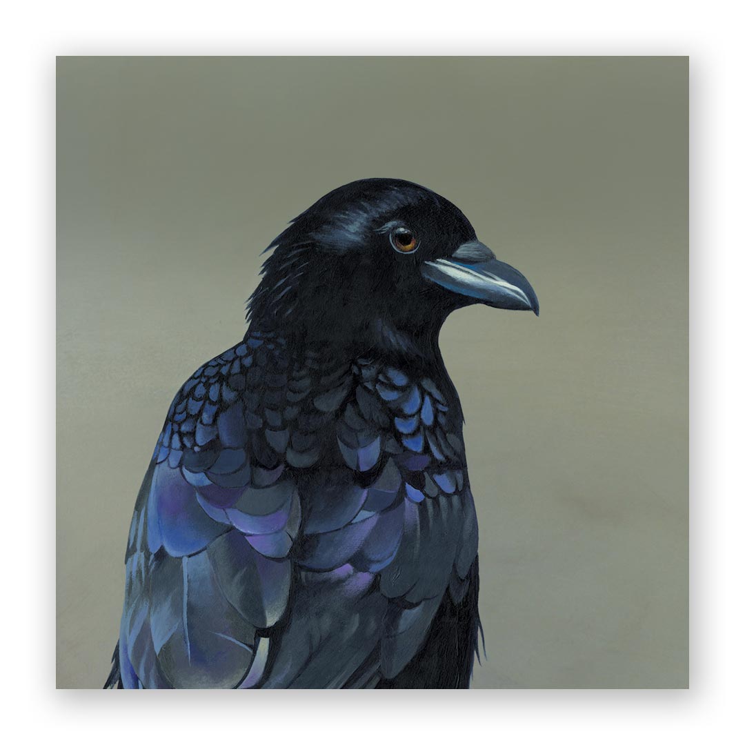 10 x 10 Crow Wings on Wood Decor – The Mincing Mockingbird & The Frantic Meerkat