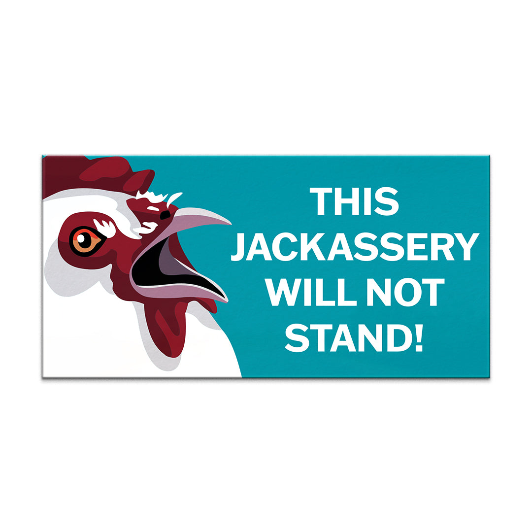 Jackassery Car Magnet – The Mincing Mockingbird & The Frantic Meerkat