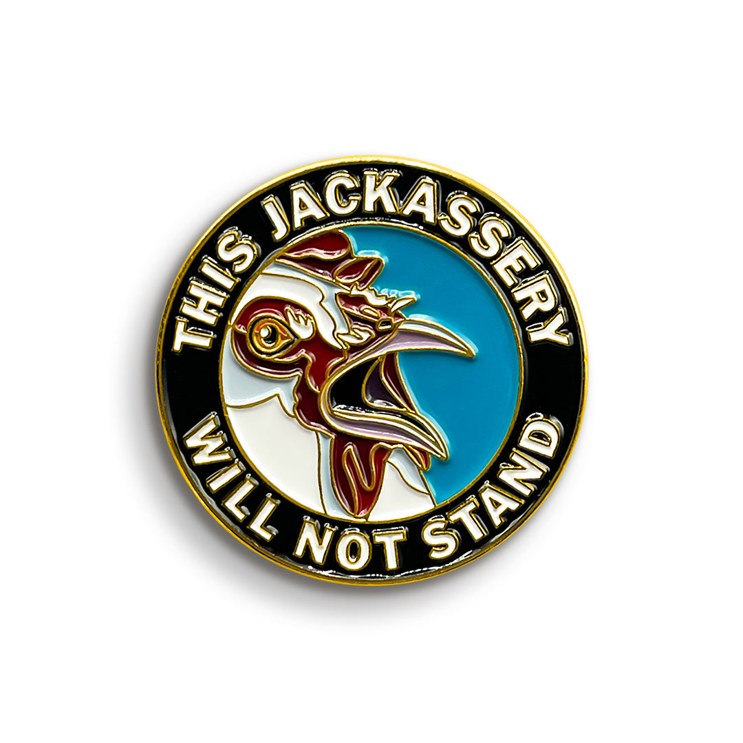 Jackassery Pin – The Mincing Mockingbird & The Frantic Meerkat