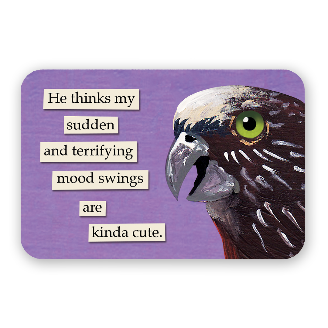 Mood Swings Sticker – The Mincing Mockingbird & The Frantic Meerkat