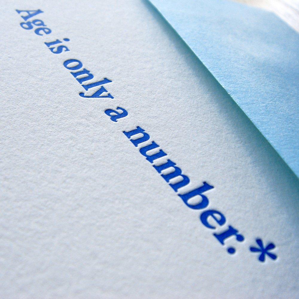 Age Is Only A Number Birthday Card – The Mincing Mockingbird & The ...