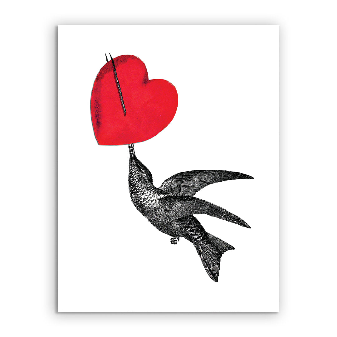 Hummingbird Heart Card – The Mincing Mockingbird & The Frantic Meerkat