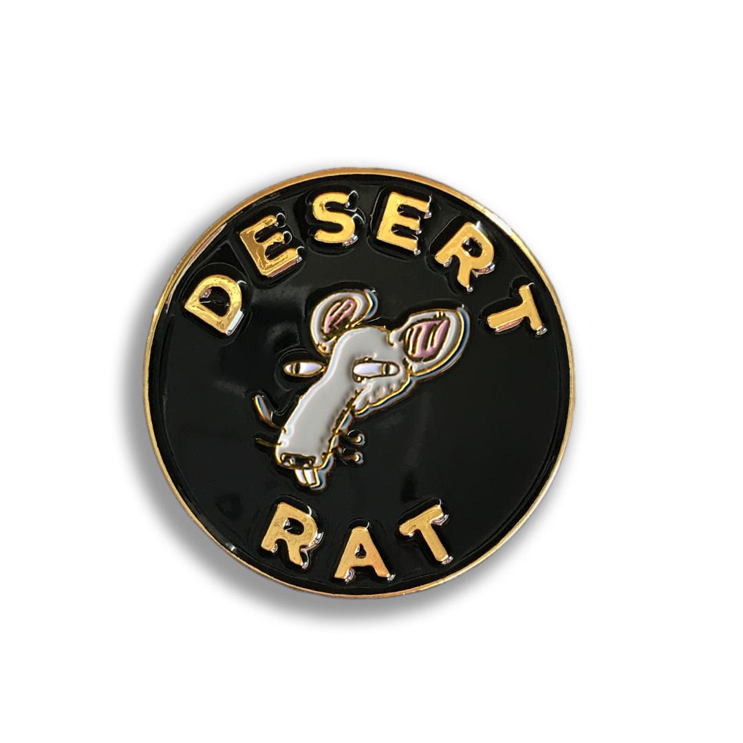 Desert Rat Pin – The Mincing Mockingbird & The Frantic Meerkat