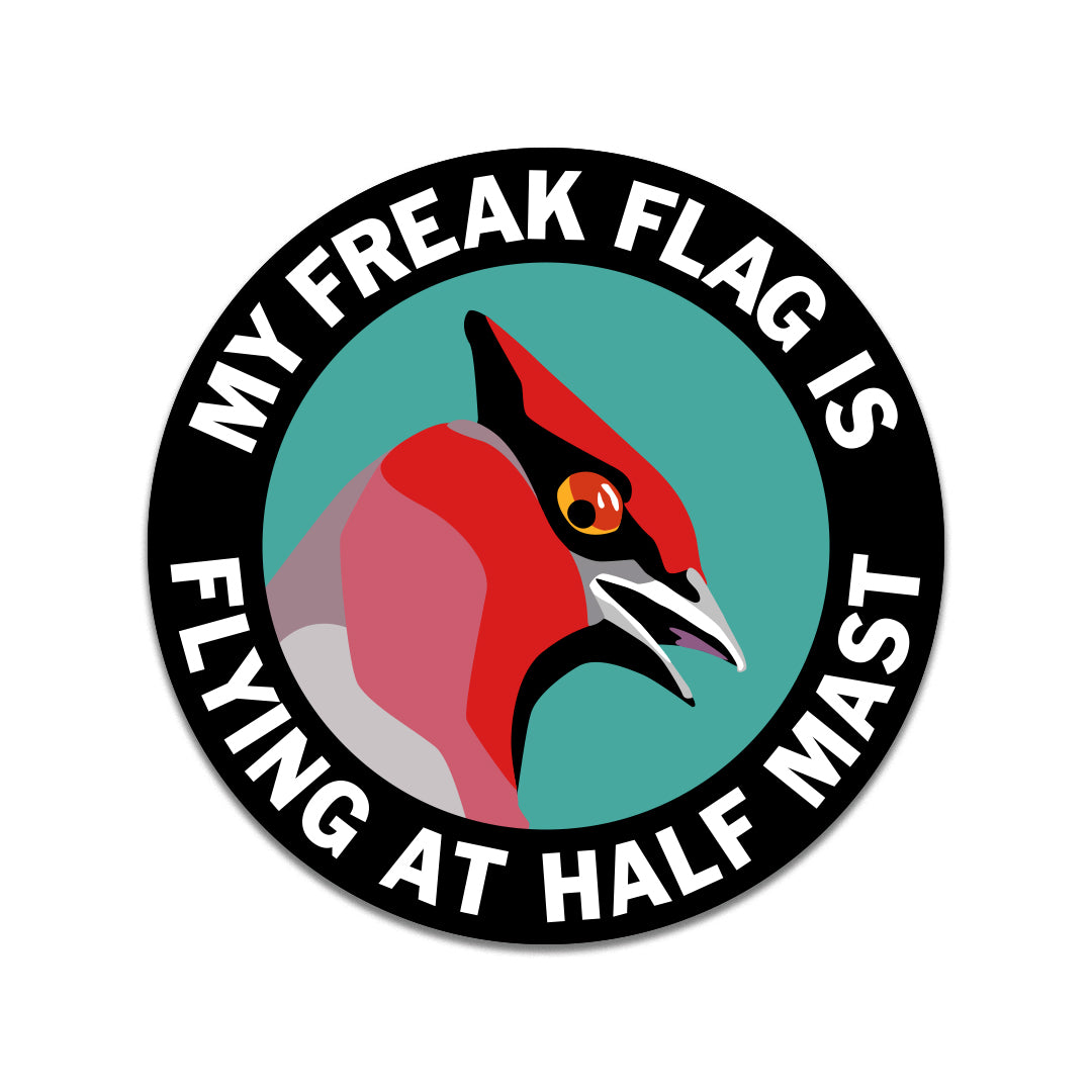 Freak Flag Sticker – The Mincing Mockingbird & The Frantic Meerkat